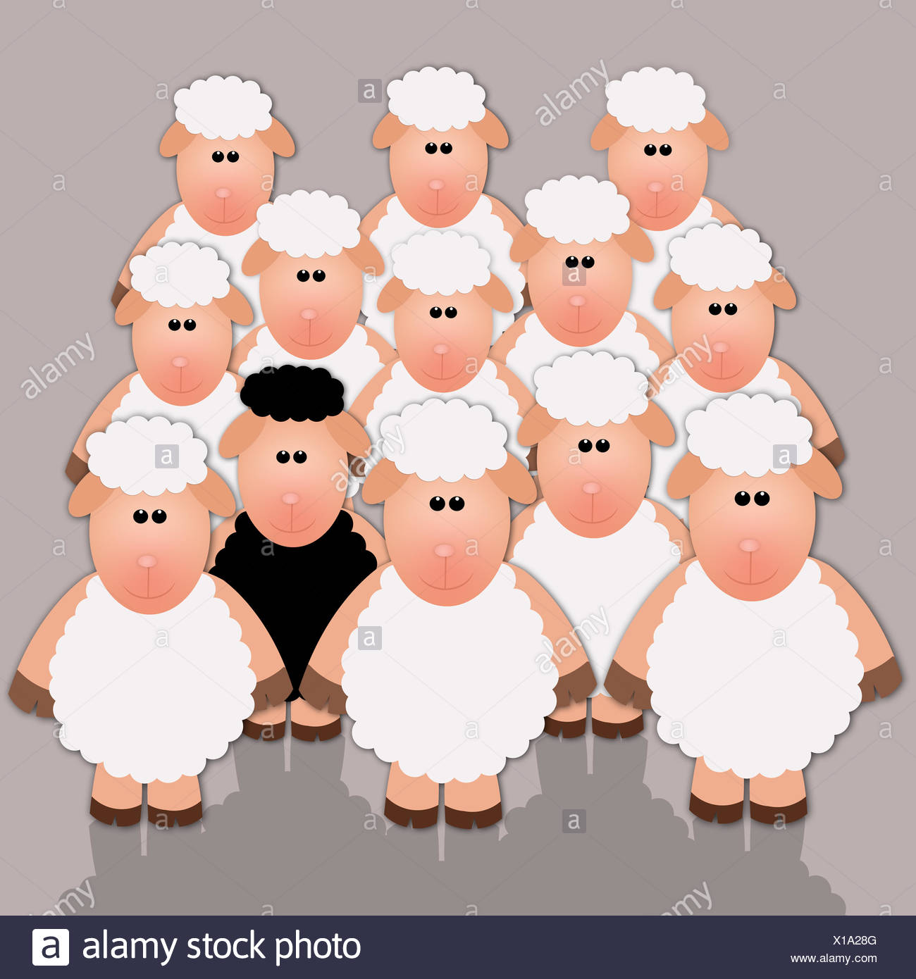 Cartoon Black Sheep High Resolution Stock Photography and Images - Alamy