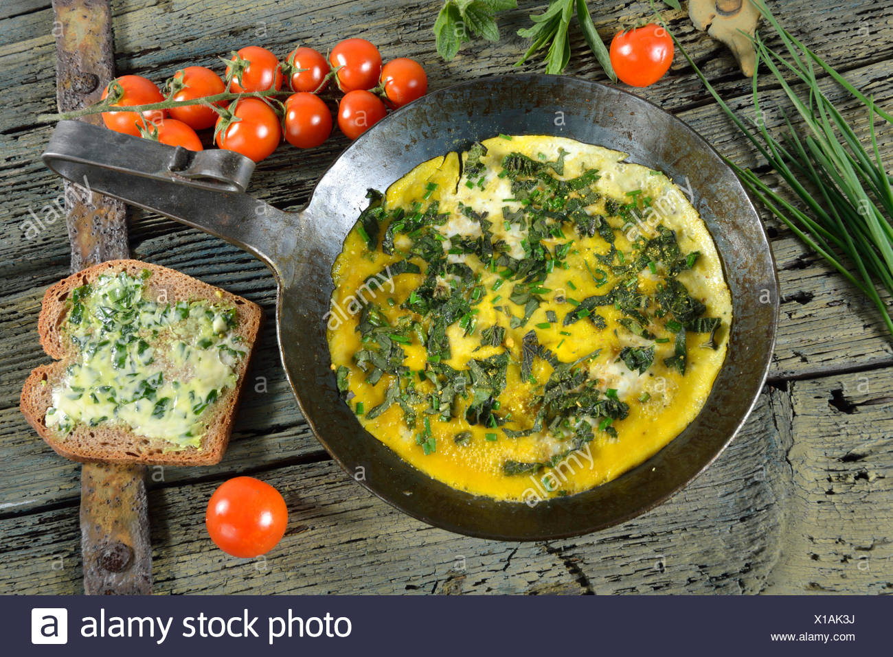 Herb Omelets High Resolution Stock Photography and Images - Alamy