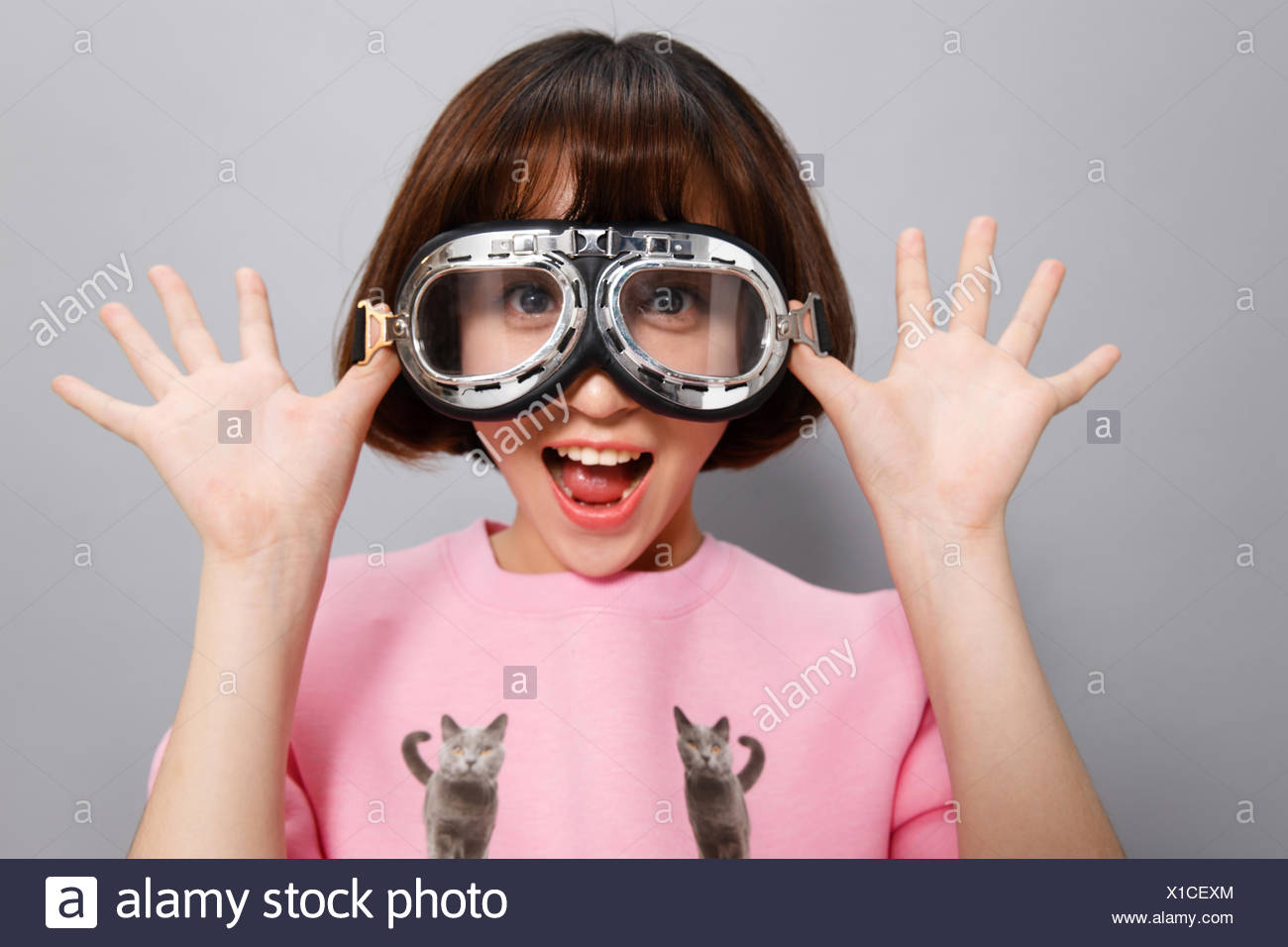 Indian Woman Wearing Goggles High Resolution Stock Photography and ...
