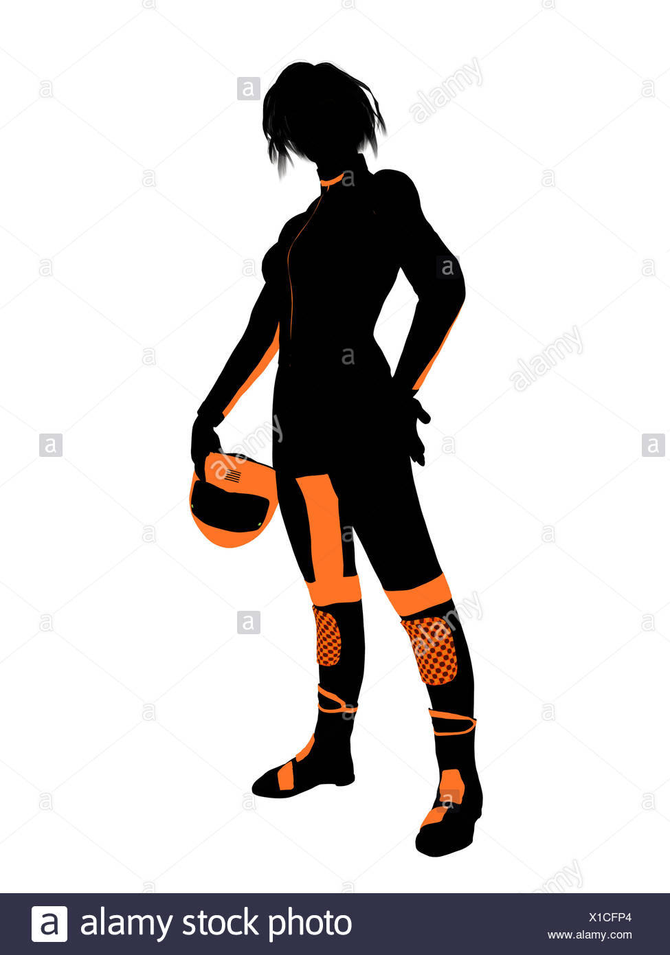 Woman Motorcycle Silhouette High Resolution Stock Photography and ...