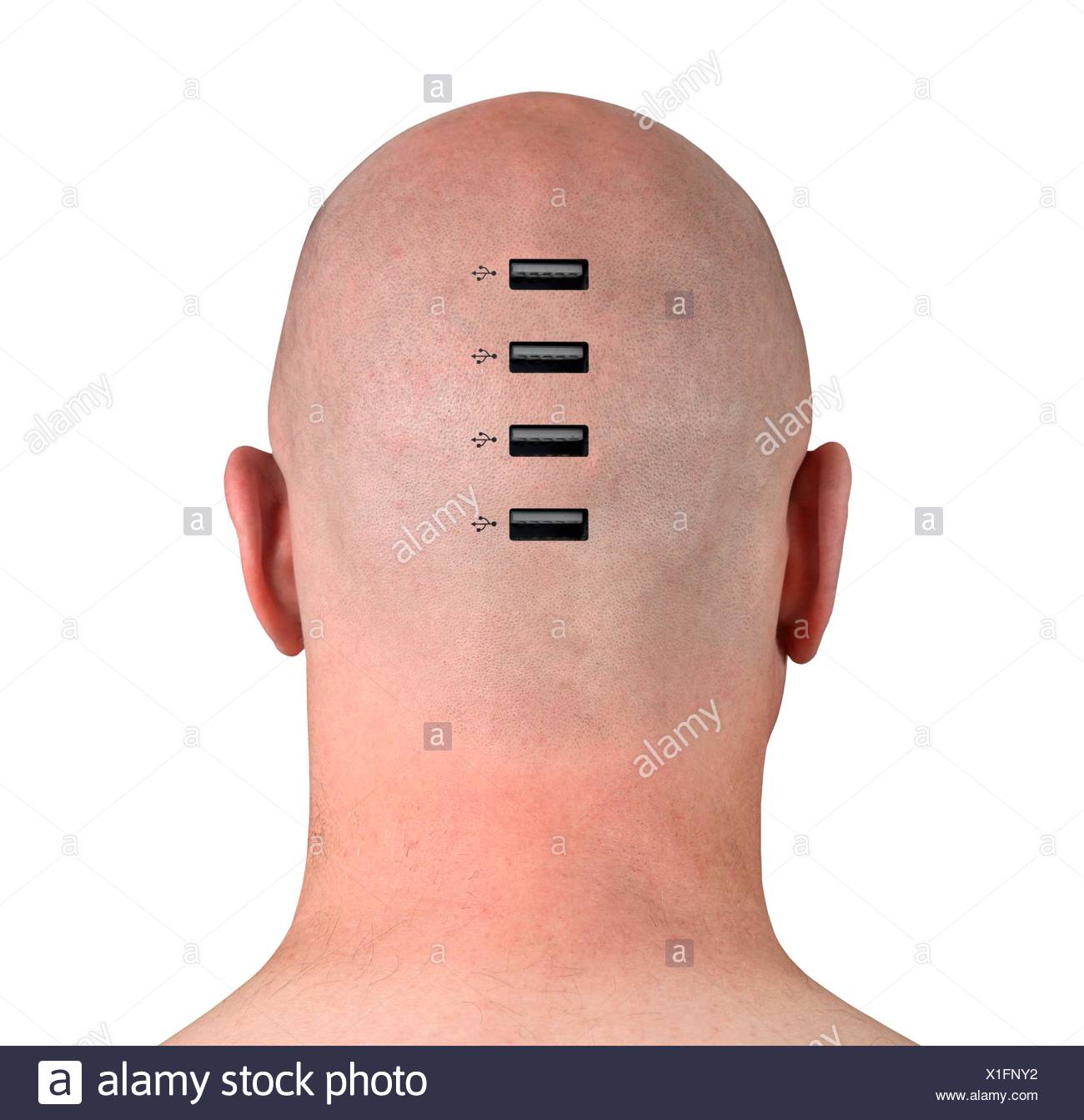 Usb Ports In Persons Head High Resolution Stock Photography and Images ...