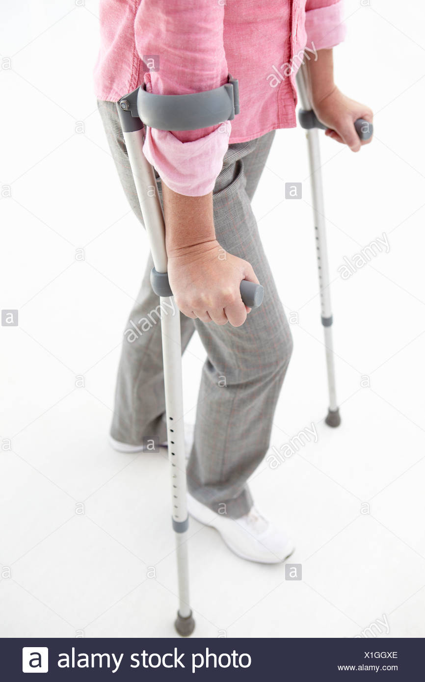 One Leg One Crutch High Resolution Stock Photography and Images - Alamy