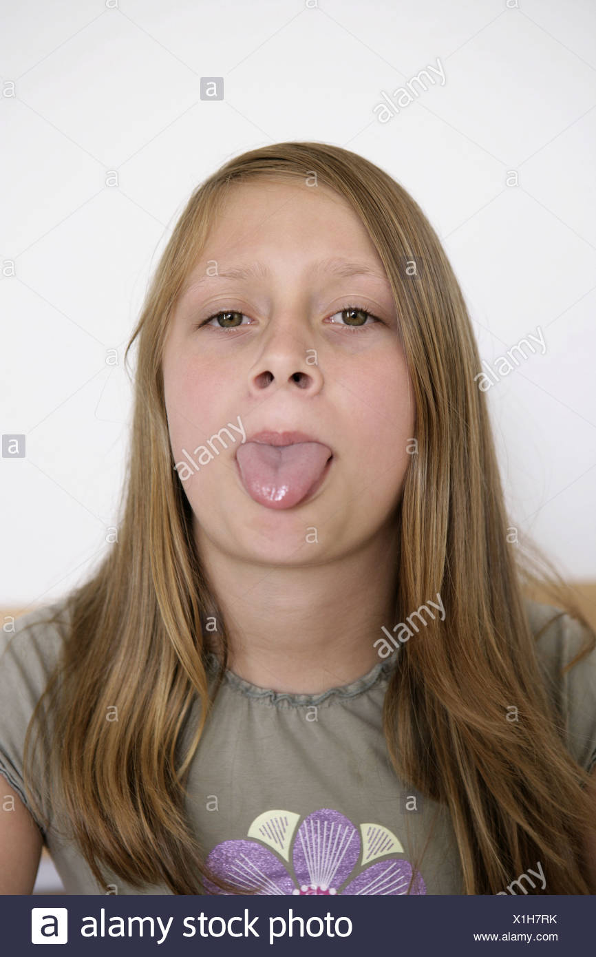 Big Girl Sticking Tongue Out