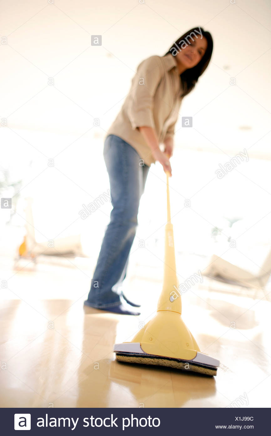 Housework Housewife Mopping Floor High Resolution Stock Photography and ...