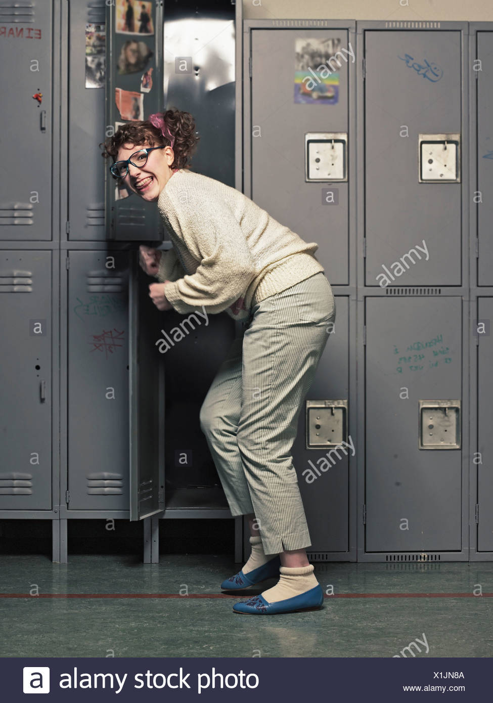 Nerd Girl High Resolution Stock Photography and Images - Alamy