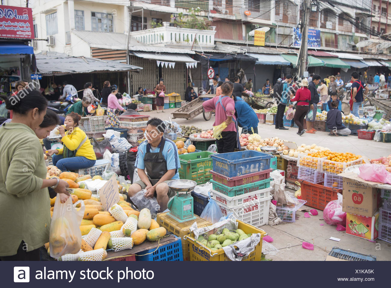 Talat Sao Market Laos High Resolution Stock Photography and Images - Alamy