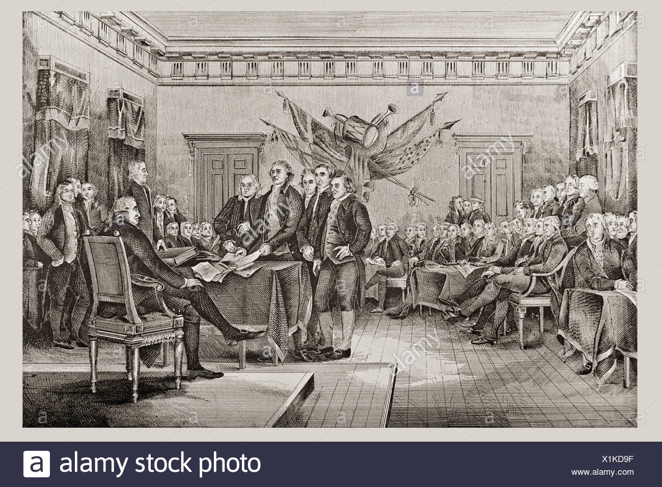 Signing Declaration Of Independence High Resolution Stock Photography ...