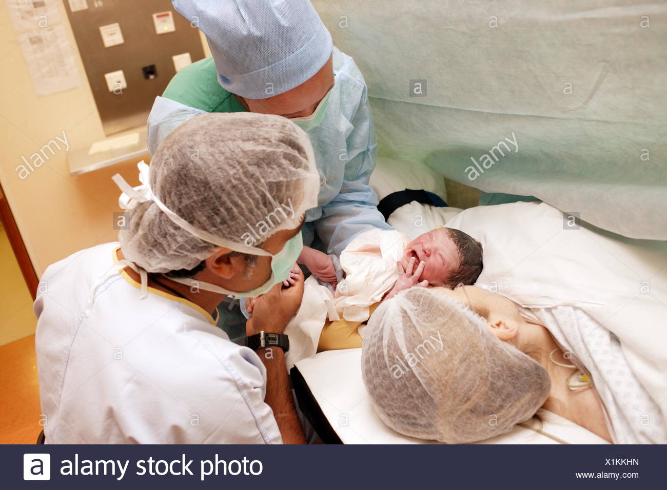 Newborn Baby Hospital After Delivery High Resolution Stock Photography ...
