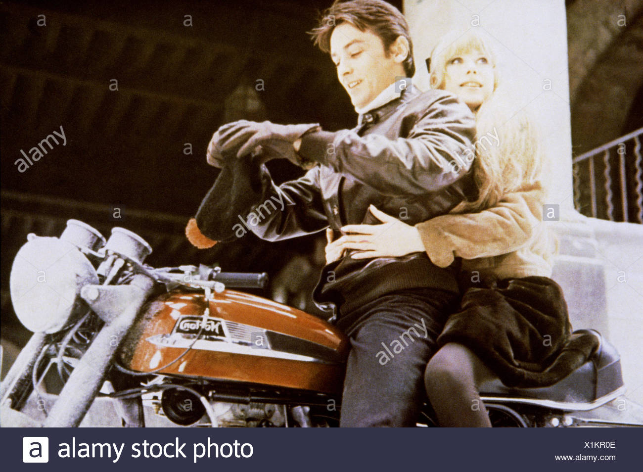 Girl On A Motorcycle 1968 Alain Delon Stock Photos & Girl On A ...
