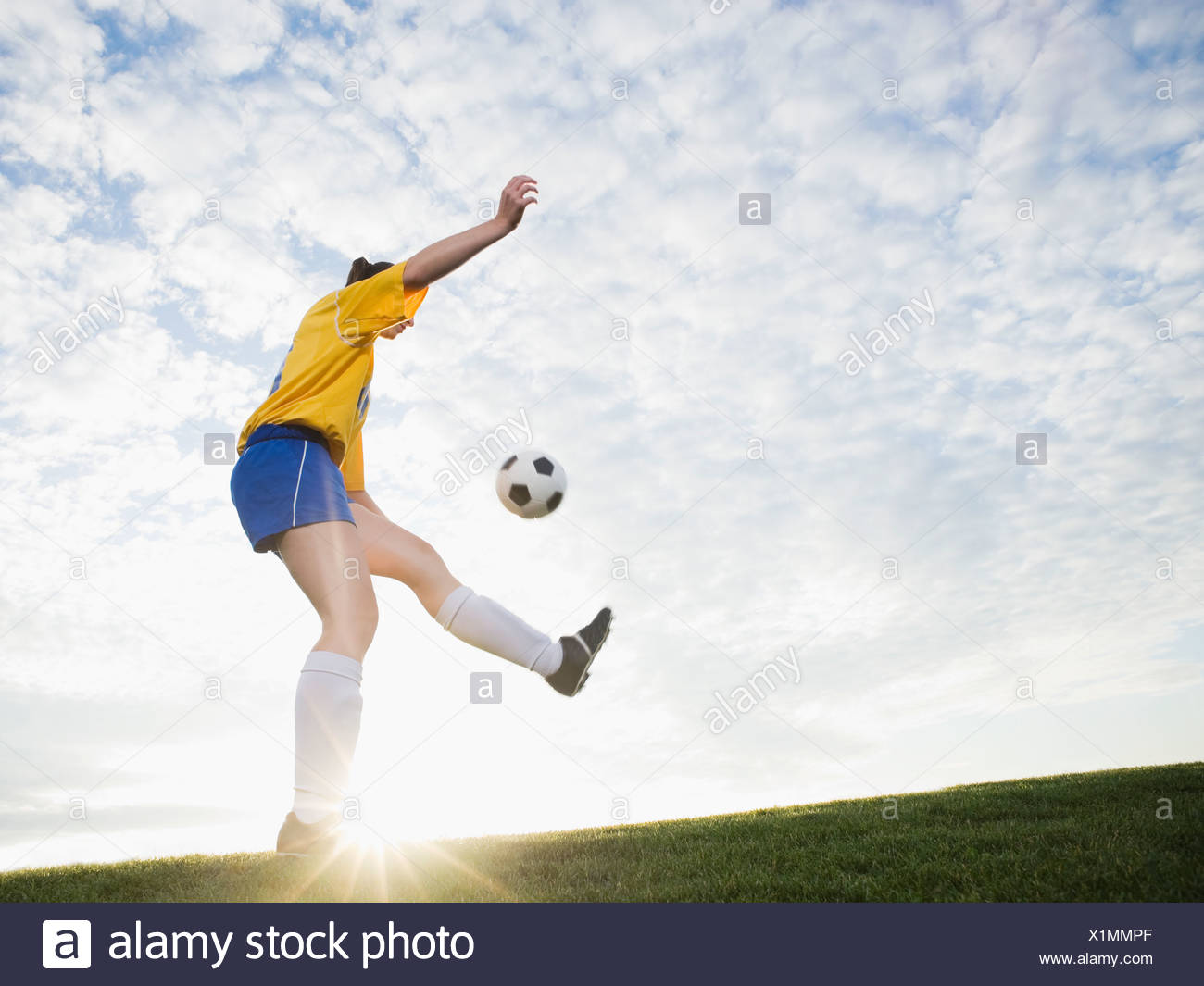 Soccer Ball Kick Girl Stock Photos & Soccer Ball Kick Girl Stock Images ...