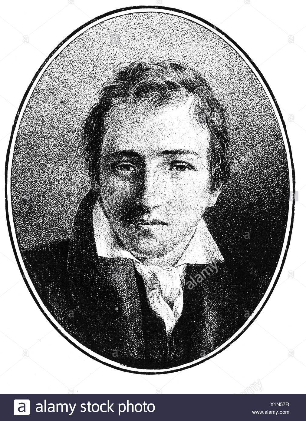 Portrait Poet Heinrich Heine 1797 1856 High Resolution Stock ...