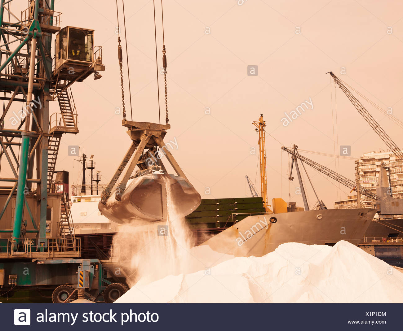 Crane Lifting Shipping Container High Resolution Stock Photography and ...