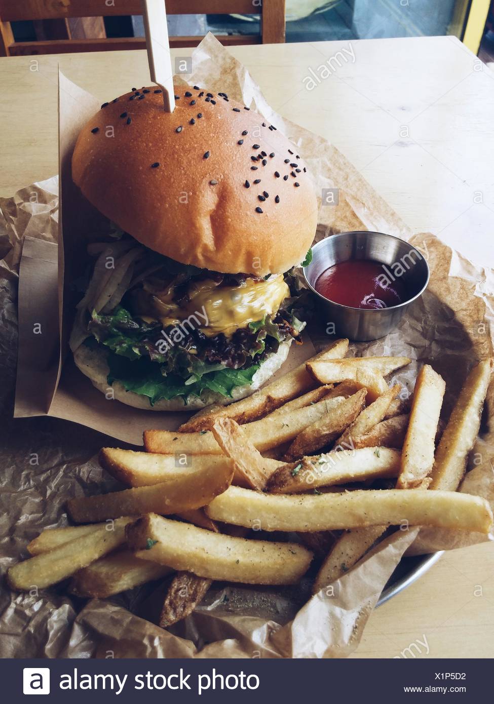 Burger And Fries High Resolution Stock Photography and Images - Alamy