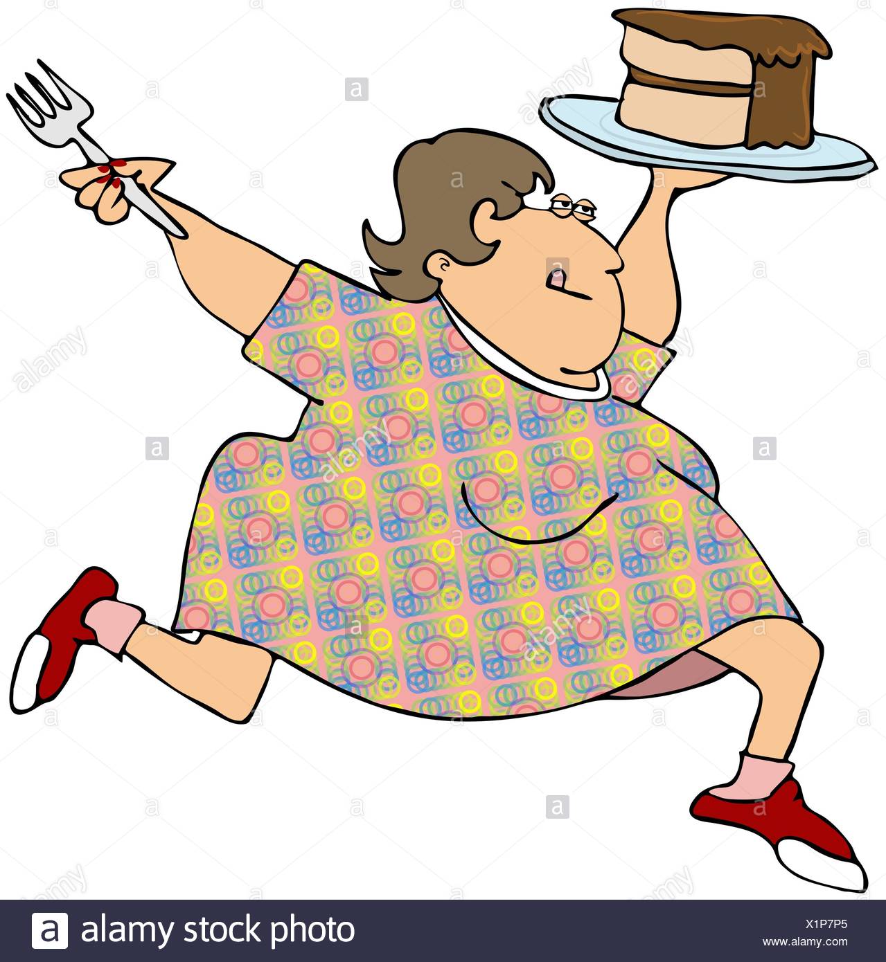 Fat Lady And Illustration Stock Photos & Fat Lady And Illustration ...