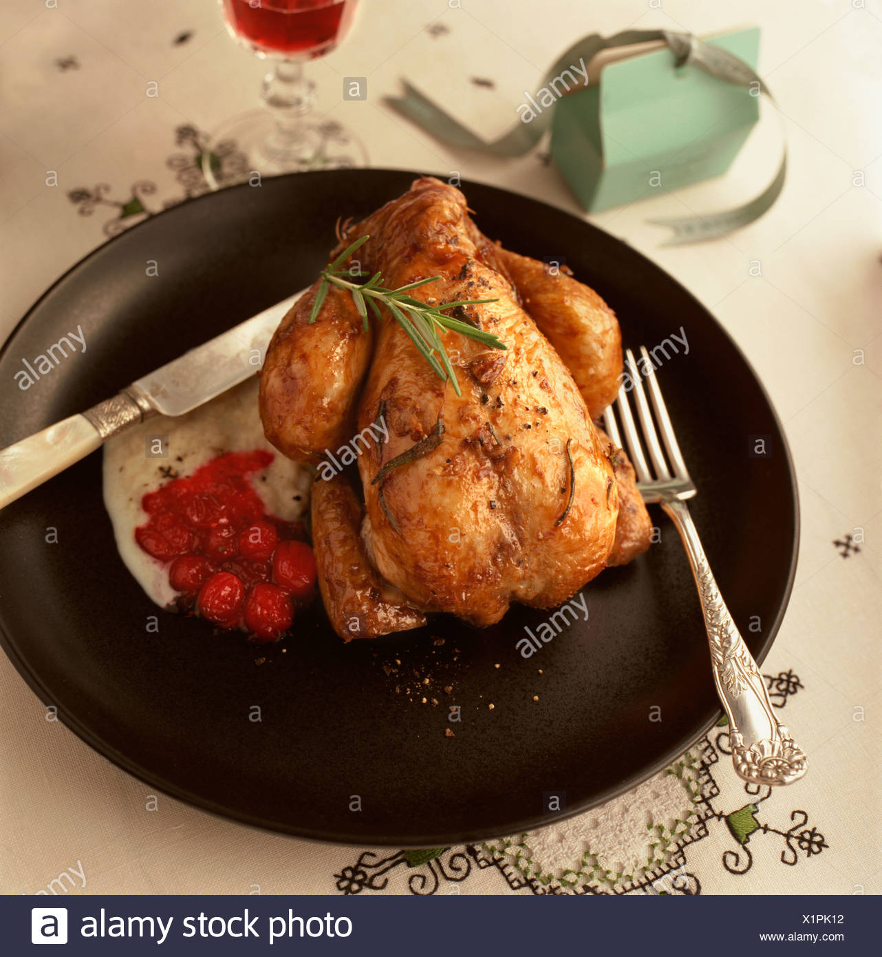 Whole Roasted Poussin High Resolution Stock Photography and Images - Alamy