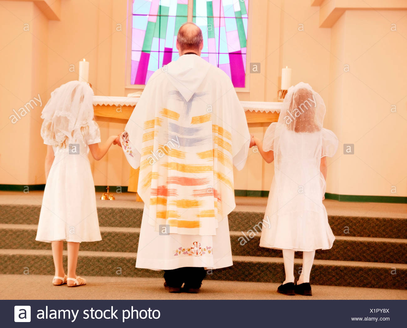 Children At Their First Communion High Resolution Stock Photography and ...
