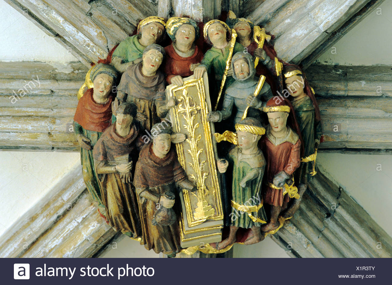 Norwich Cathedral Cloisters Medieval Roof Stock Photos & Norwich ...
