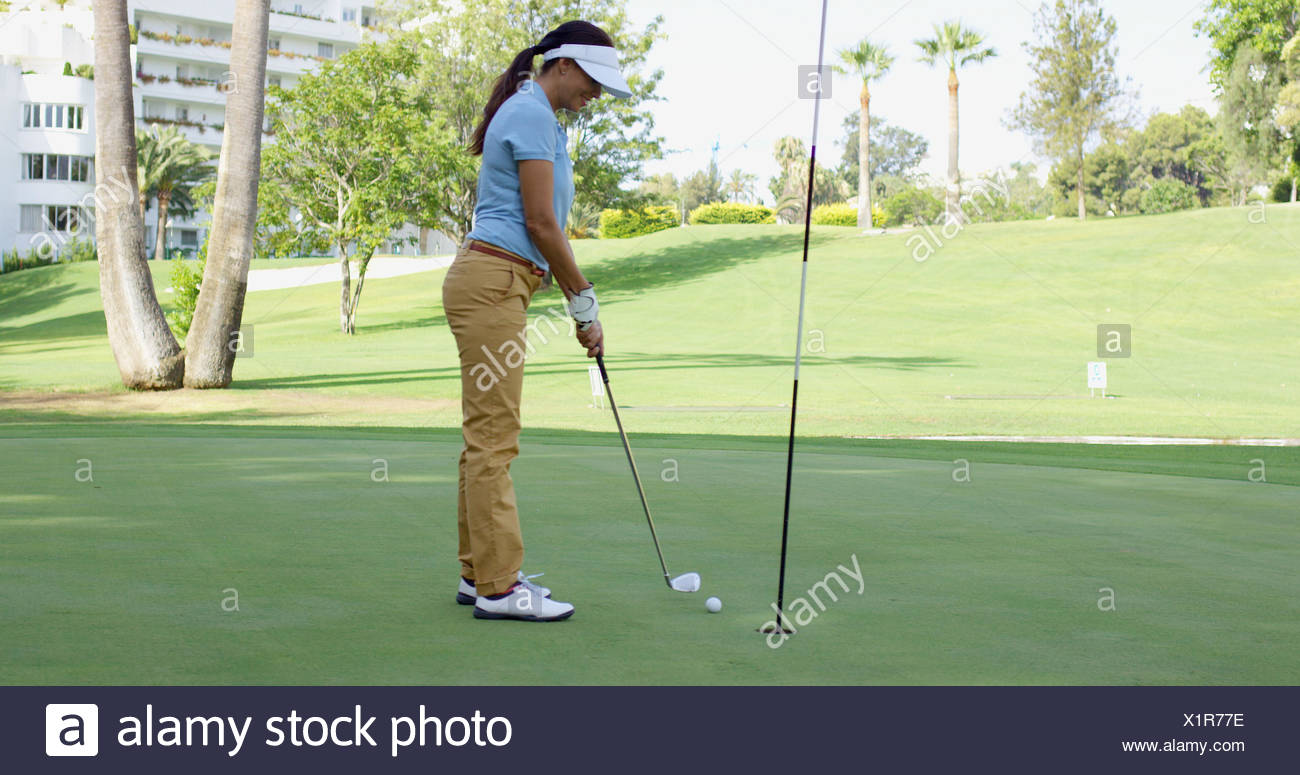 Golfer Lining Up Putt High Resolution Stock Photography and Images - Alamy