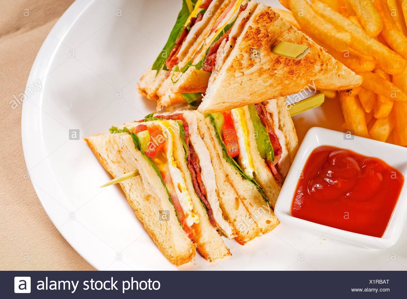 Triple Decker Sandwich High Resolution Stock Photography and Images - Alamy