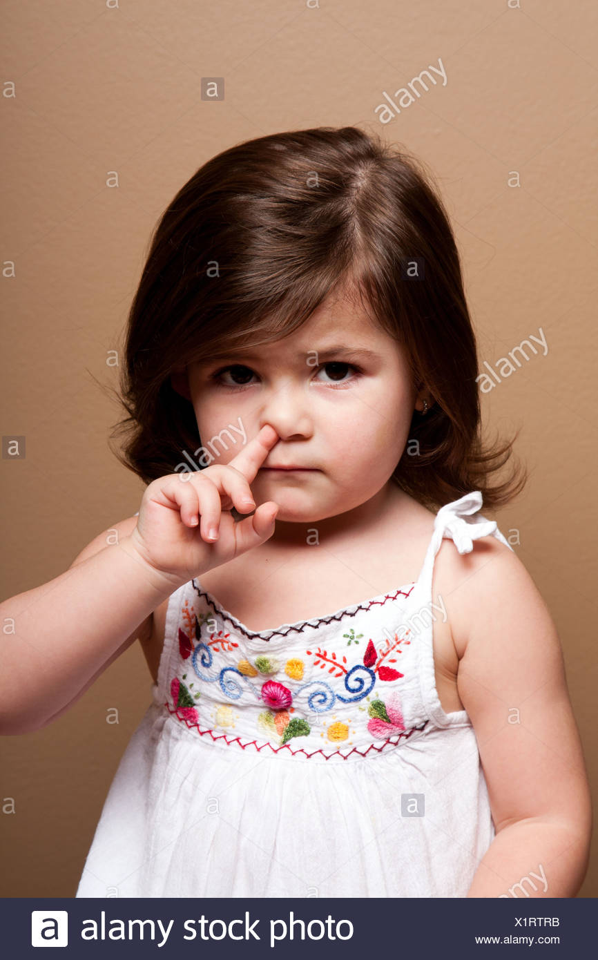 Finger On Her Nose High Resolution Stock Photography and Images - Alamy