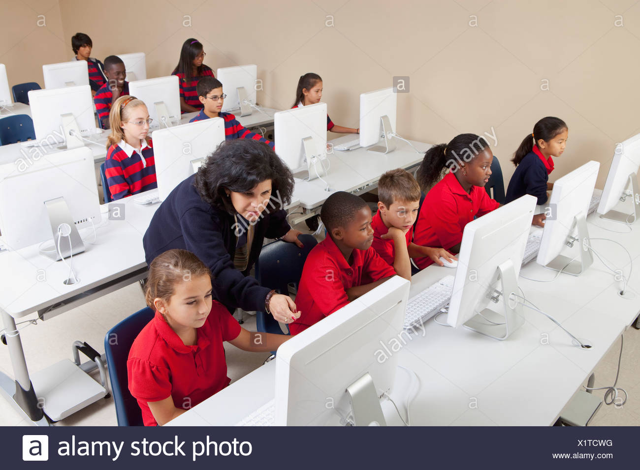 School Children In Uniform In Class High Resolution Stock Photography ...