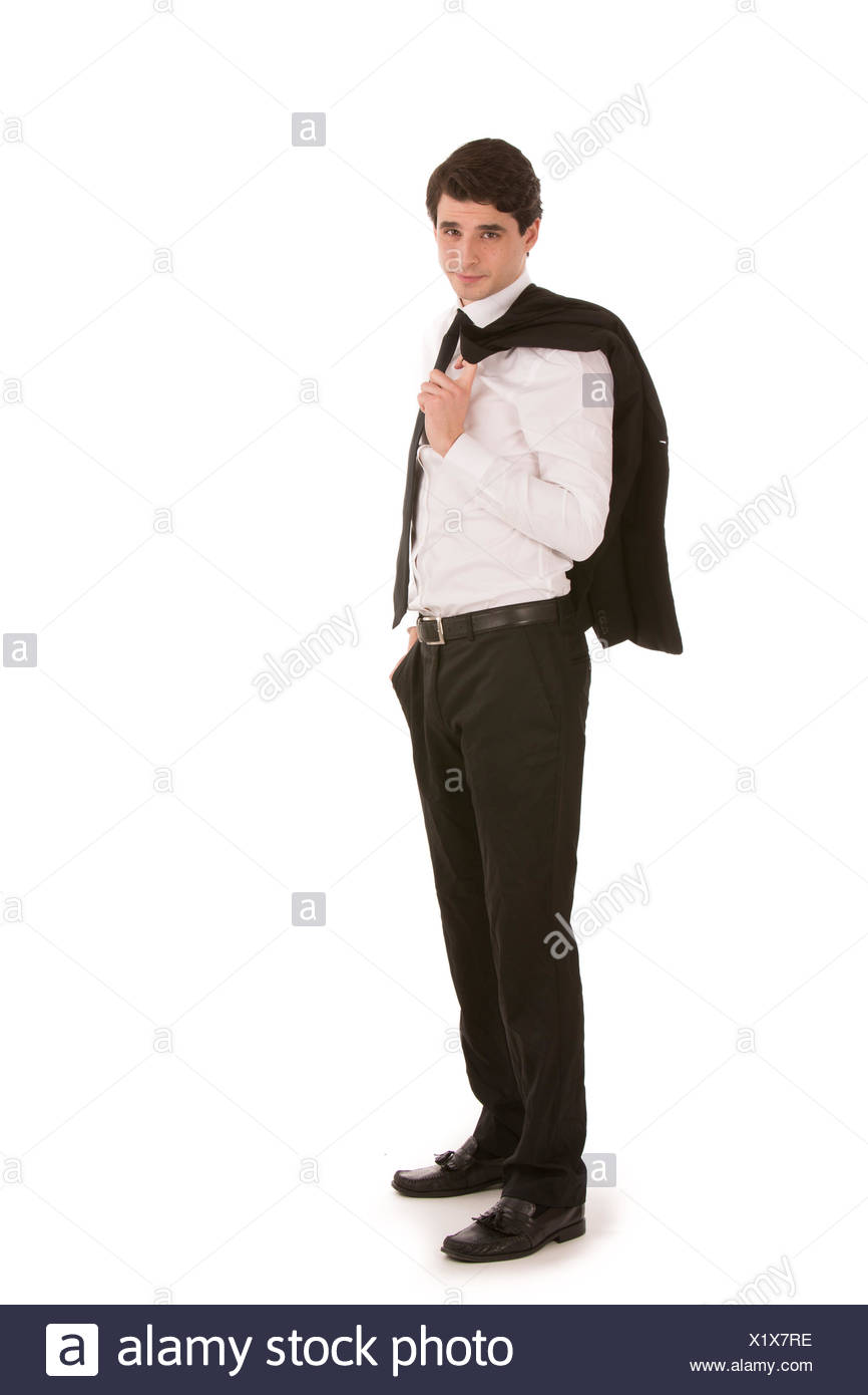 Man Jacket Slung Over Shoulder High Resolution Stock Photography and ...