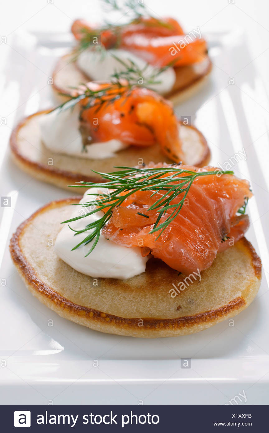 Blinis Smoked Salmon Stock Photos & Blinis Smoked Salmon Stock Images ...