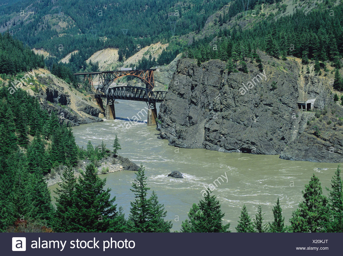 Fraser River And Railway Bridge Stock Photos & Fraser River And Railway ...