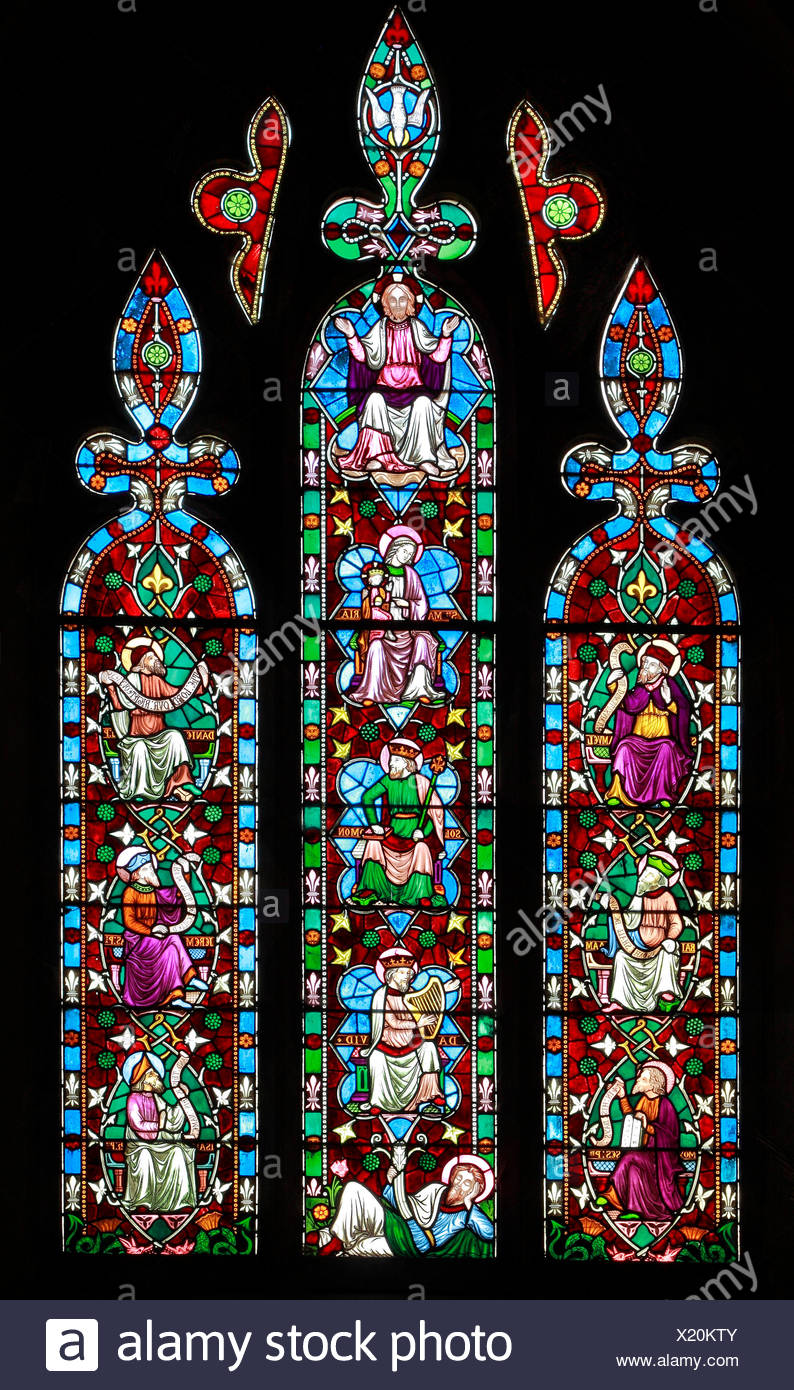 Tree Of Jesse Stained Glass Window Stock Photos & Tree Of Jesse Stained ...