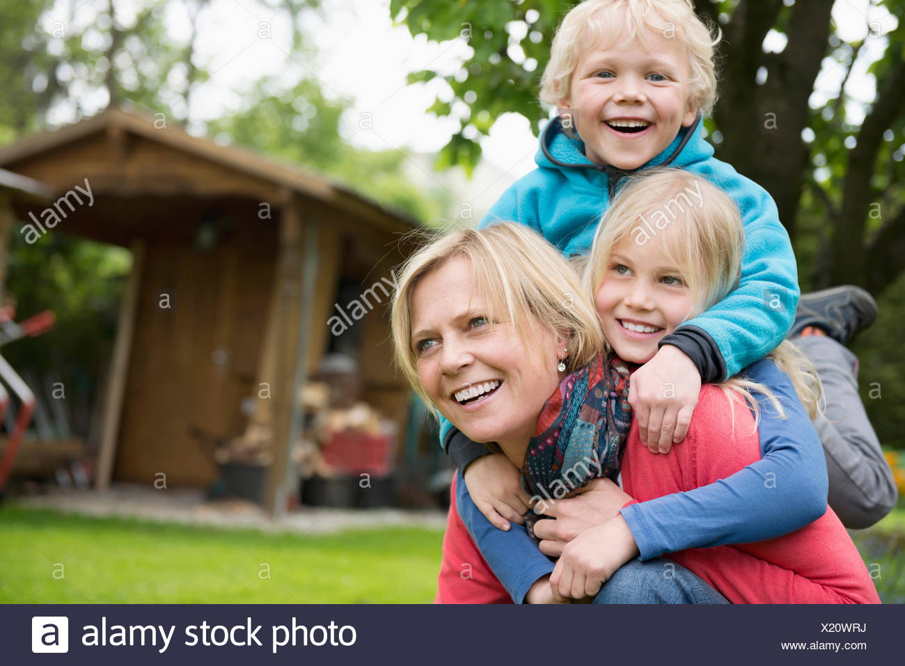 Kids Piggyback High Resolution Stock Photography and Images - Alamy