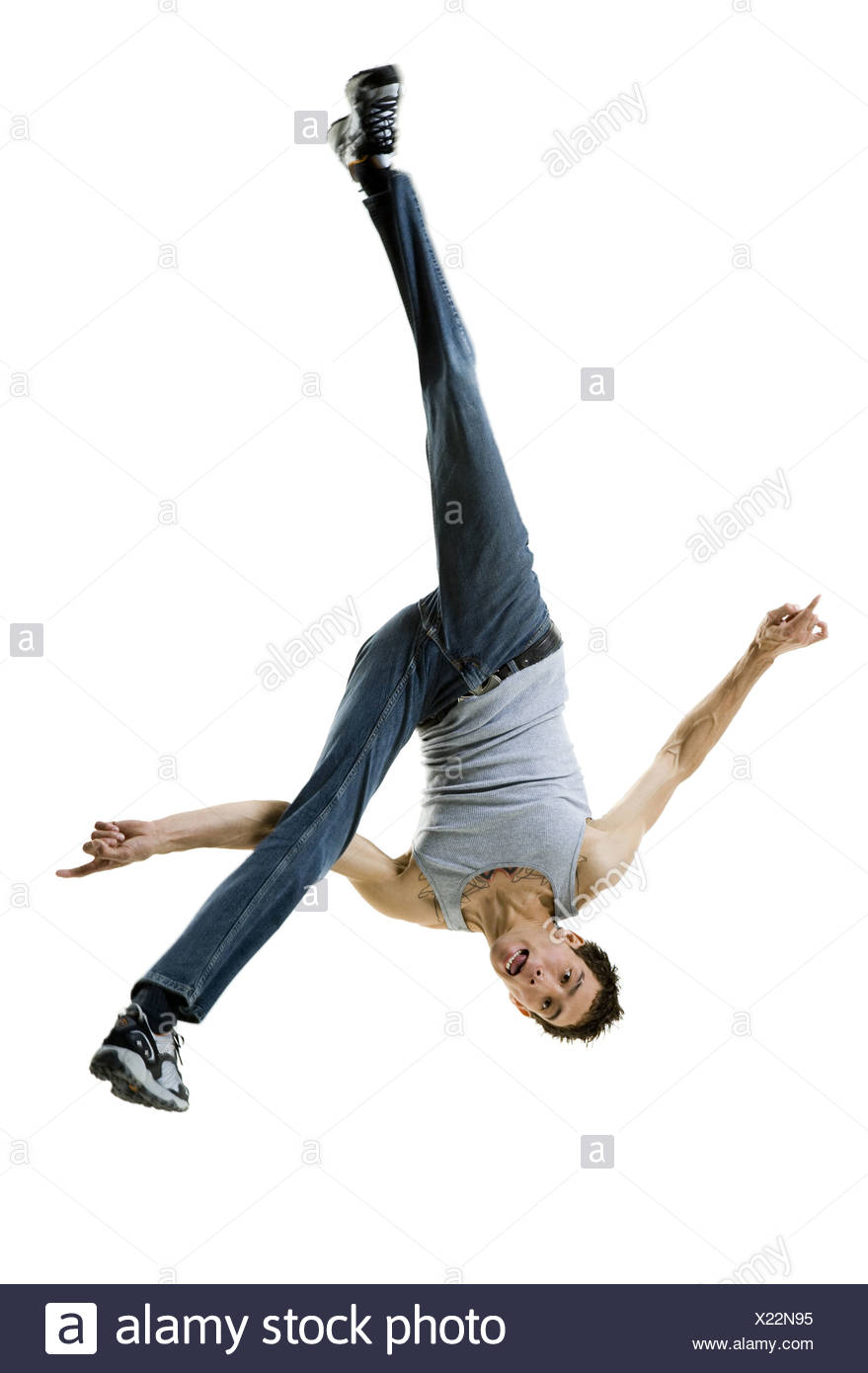 Silhouette Man Doing Back Flip High Resolution Stock Photography and ...