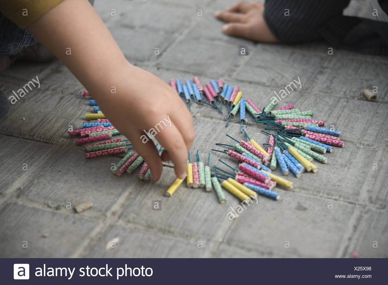 Children Playing With Firecrackers High Resolution Stock Photography ...