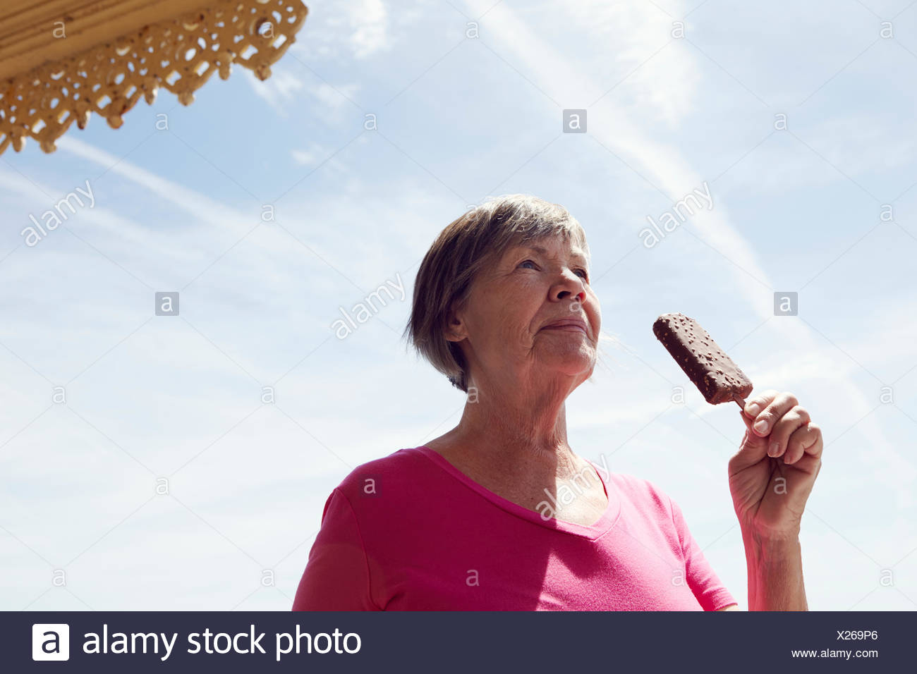 Old Woman Eating Ice Cream Stock Photos & Old Woman Eating Ice Cream ...