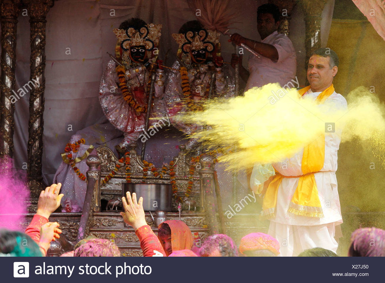 Holi Festival India Throwing Powder High Resolution Stock Photography ...