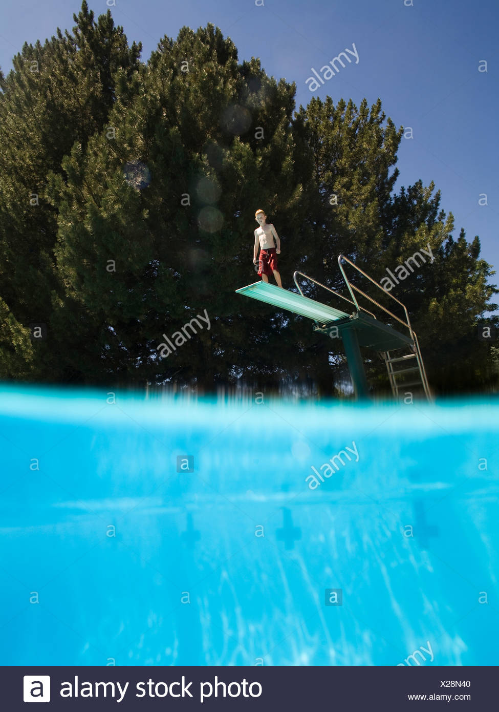 Boy Diving Board Stock Photos & Boy Diving Board Stock Images - Alamy