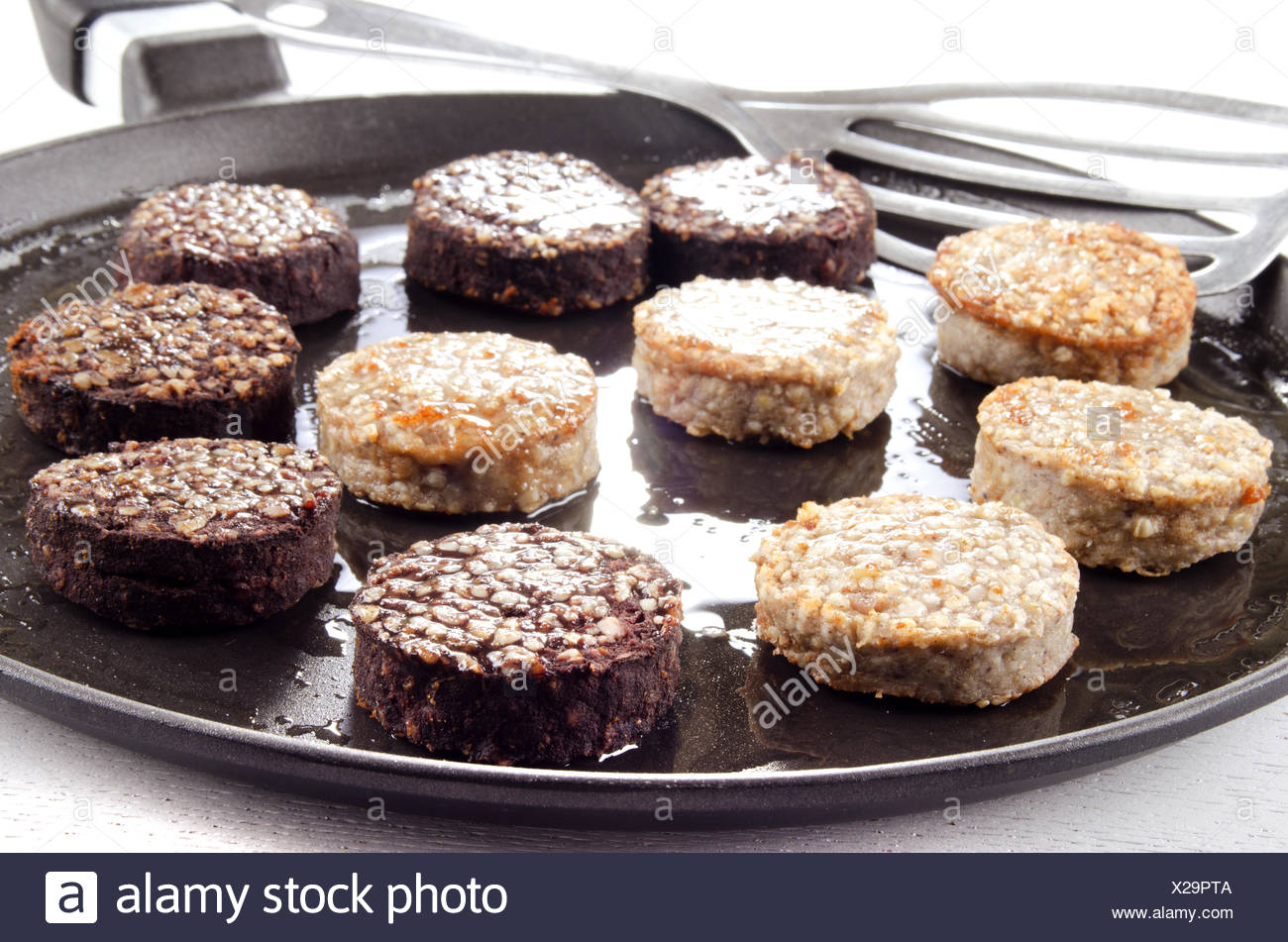 Irish Breakfast Black Pudding White High Resolution Stock Photography ...