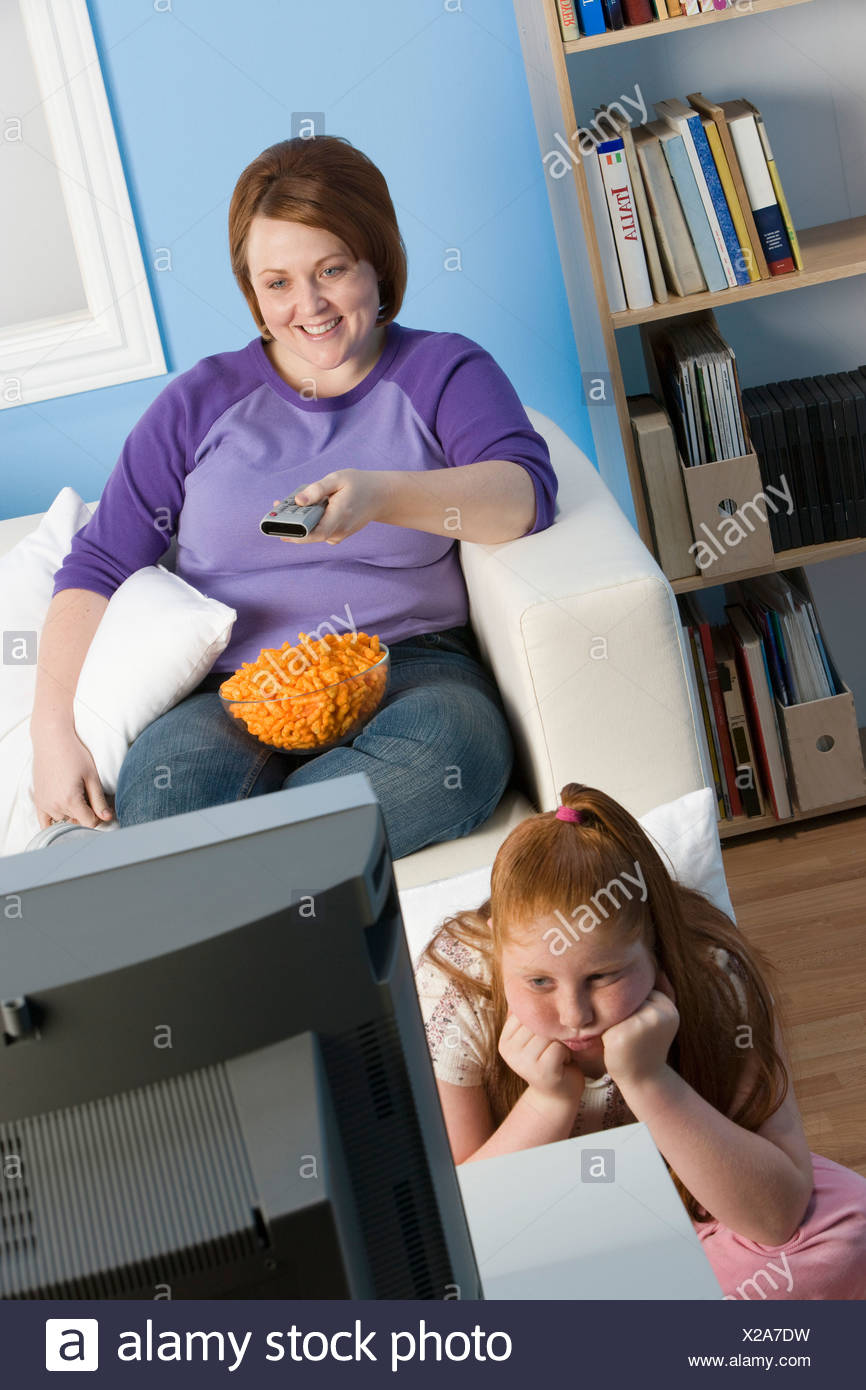 Fat Mother Daughter Eating High Resolution Stock Photography and Images ...