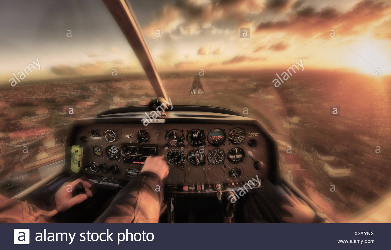 Cockpit Sunset High Resolution Stock Photography and Images - Alamy