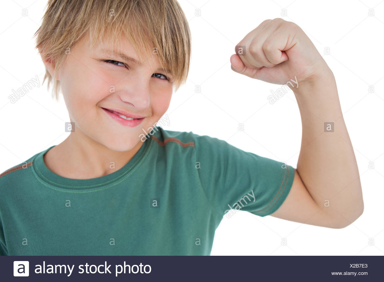 Cute Boy Flexing Arm High Resolution Stock Photography and Images - Alamy