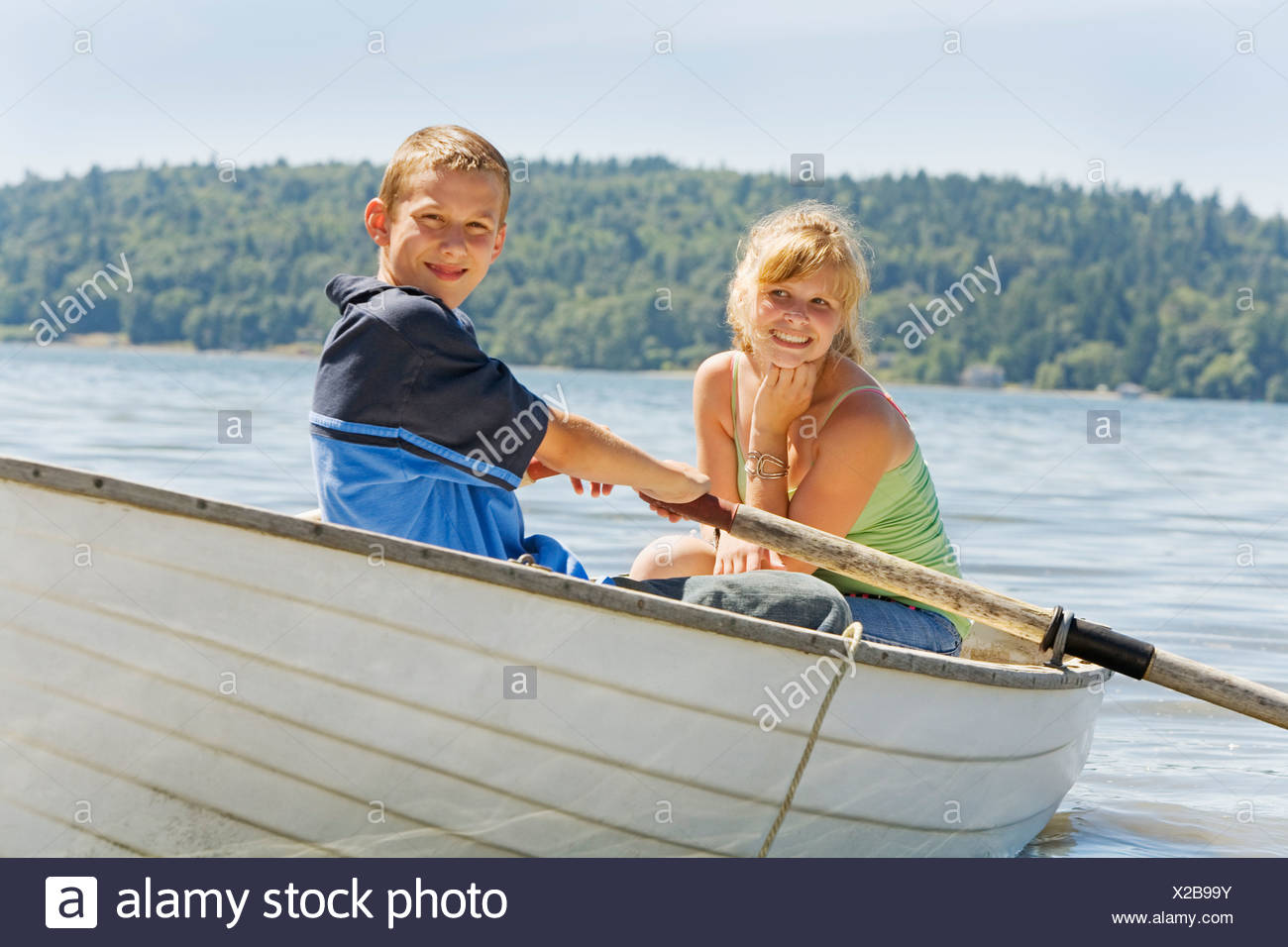 Boy Girl In Row Boat Stock Photos & Boy Girl In Row Boat Stock Images ...