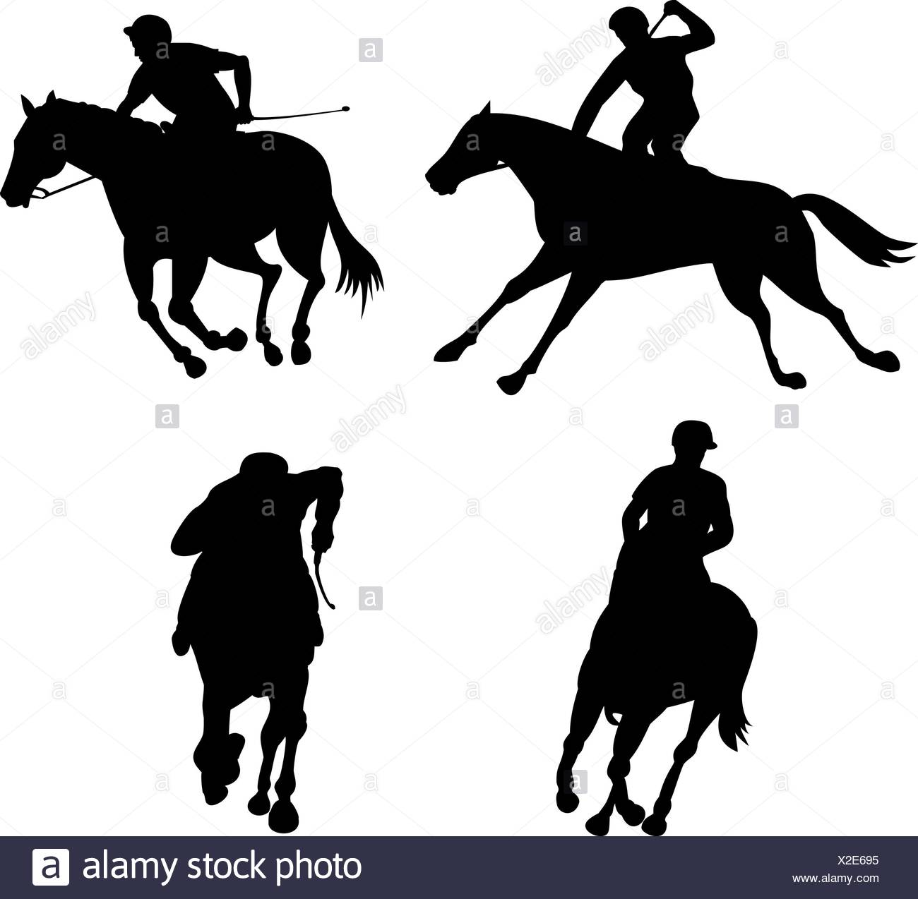 Equestrian Jumping Silhouette High Resolution Stock Photography and ...