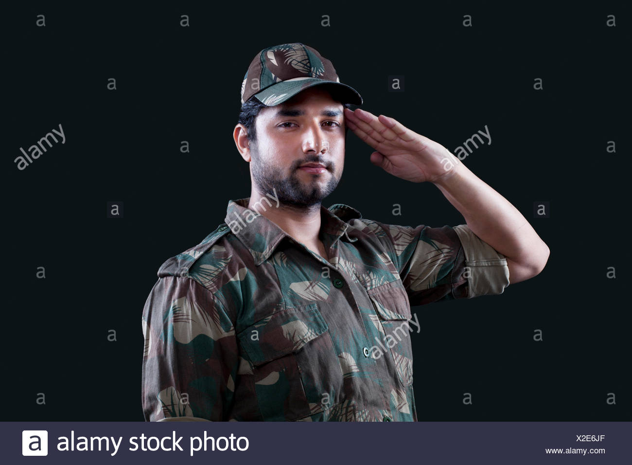 Indian Soldier Saluting High Resolution Stock Photography and Images ...