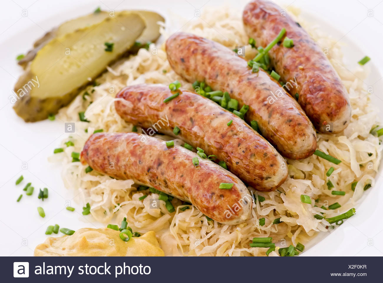 German Bratwurst Sauerkraut High Resolution Stock Photography and ...