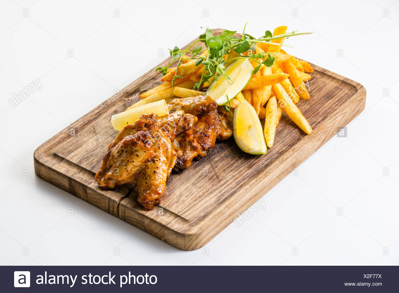 Chicken Wings And Fries High Resolution Stock Photography and Images ...