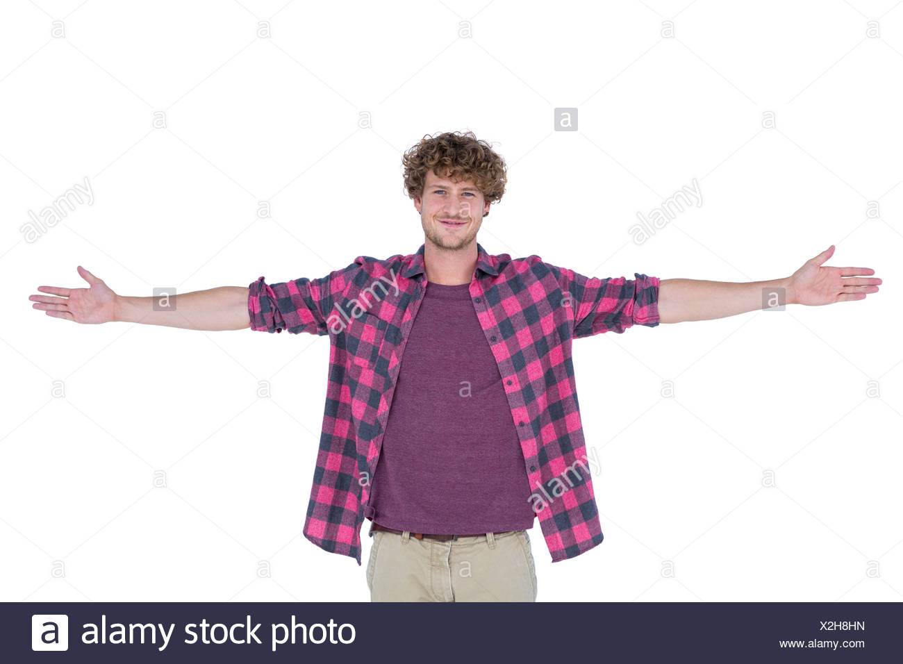 Man Standing Arms Stretched Out High Resolution Stock Photography and ...