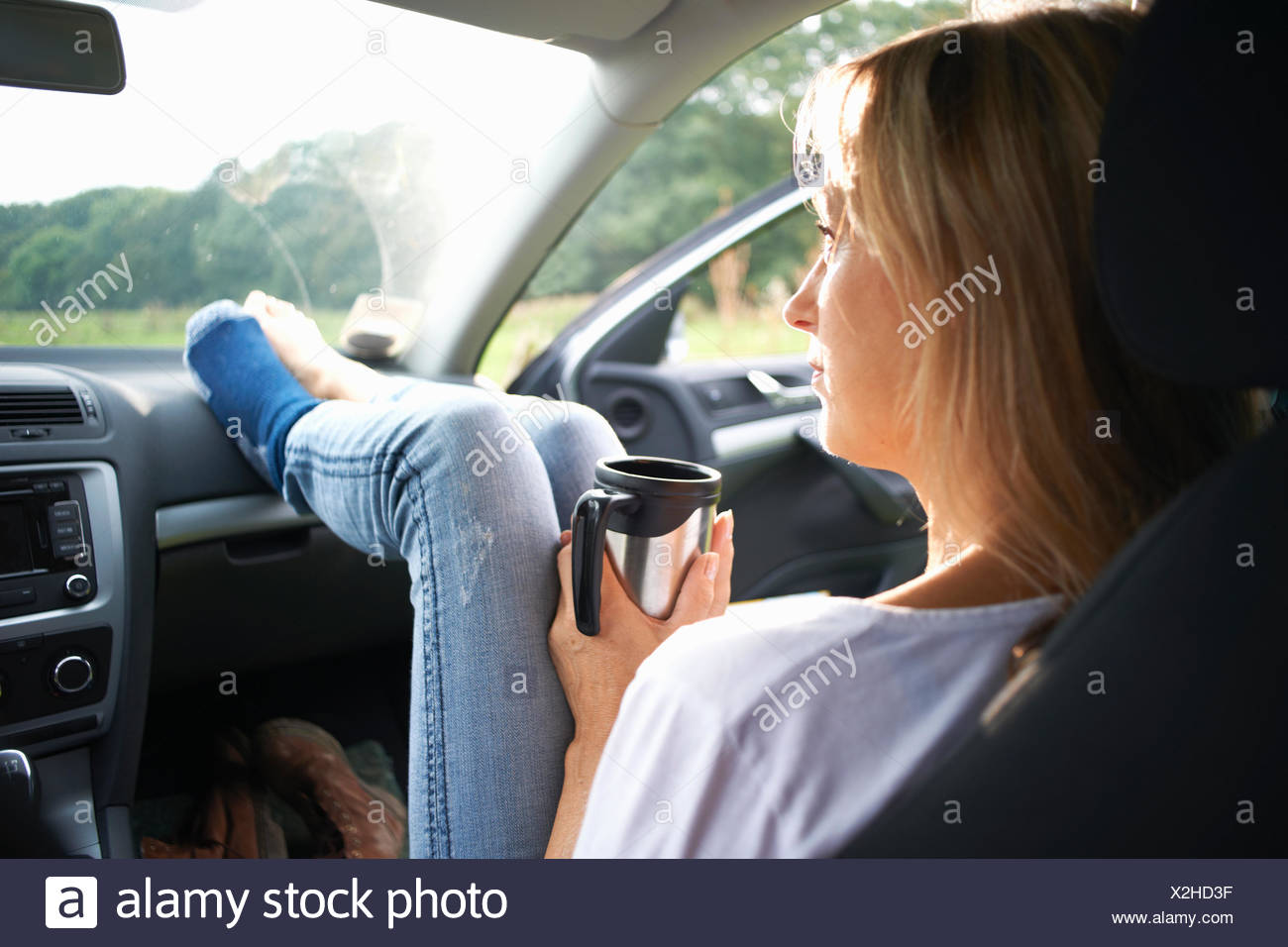 Legs In Car High Resolution Stock Photography and Images - Alamy