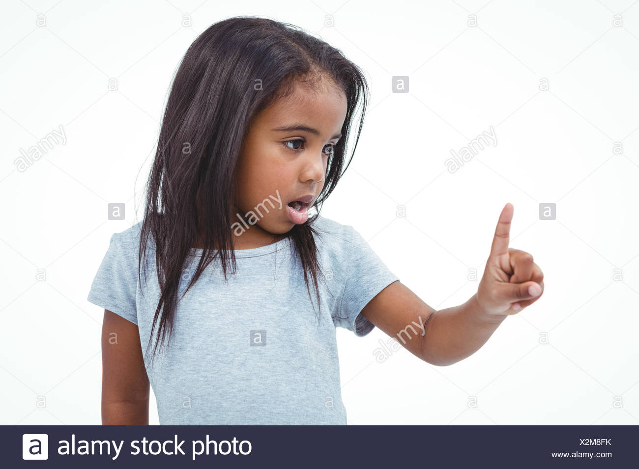 Girl Saying No With Hand High Resolution Stock Photography and Images ...