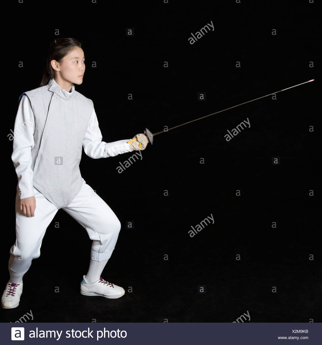 Female Fencer Holding Fencing Foil High Resolution Stock Photography and Images - Alamy