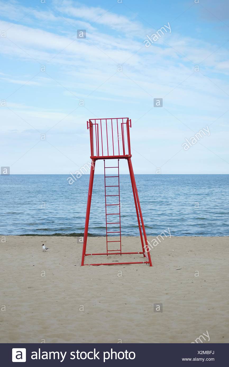 Lifeguard Chair On The Beach High Resolution Stock Photography and ...