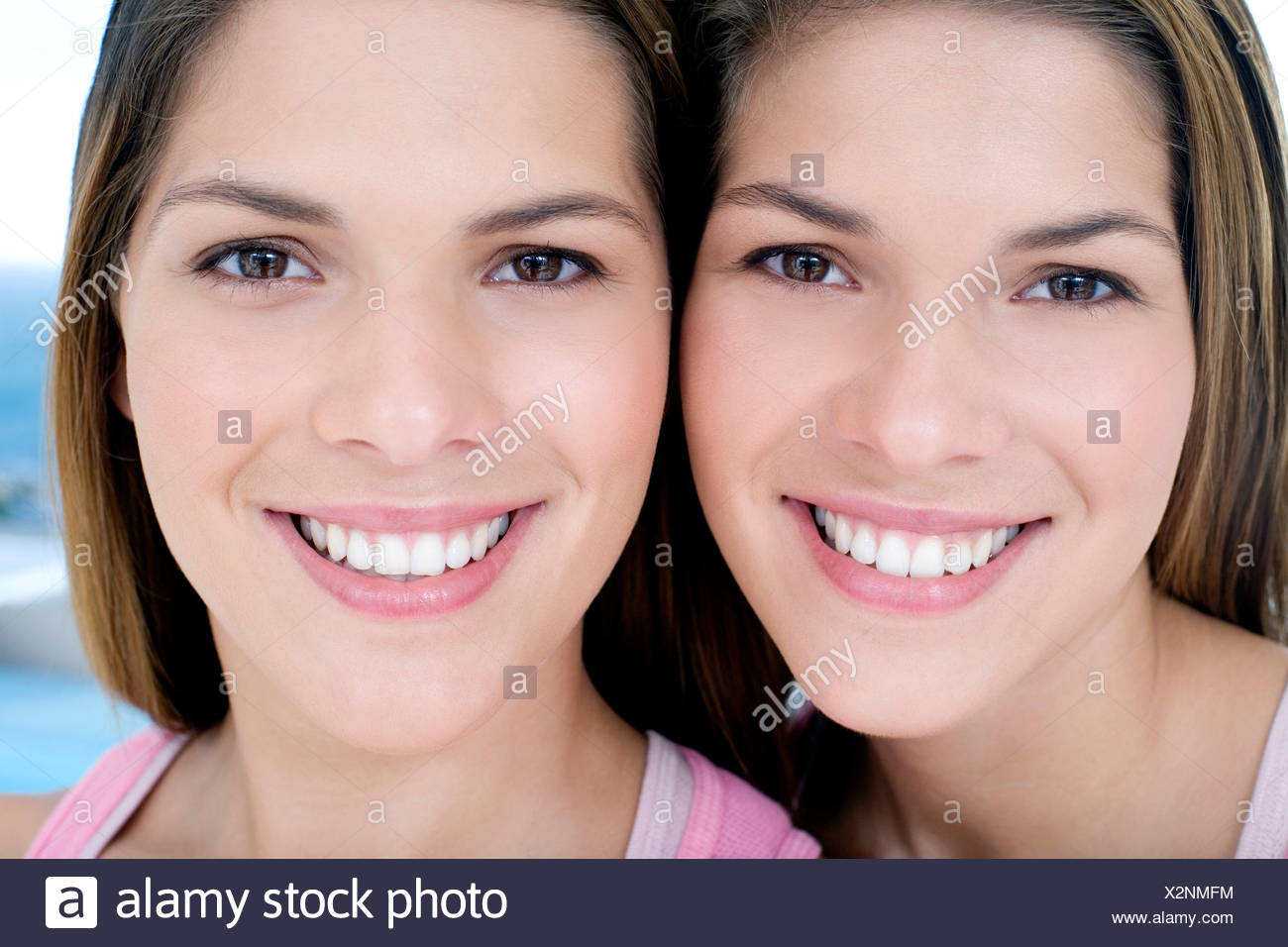 Two Twin Sisters Looking At High Resolution Stock Photography and ...